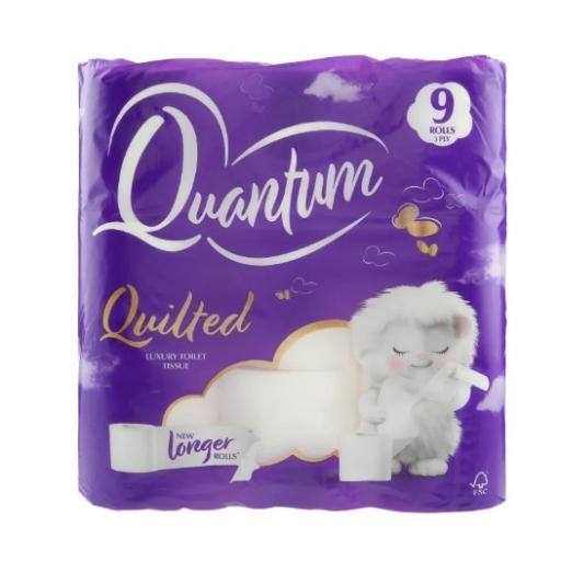 Quantum Quilted Luxury Toilet Tissue, 3 Ply (Pack of 9)